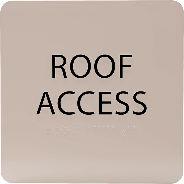ADA CENTRAL SIGNS - 6" X6" Roof Access Sign - ADA Compliant Tactile ...
