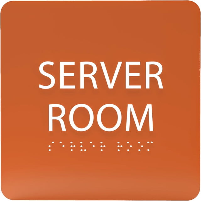 ADA CENTRAL SIGNS - 6" X6" Server Room Sign- ADA Compliant Tactile ...