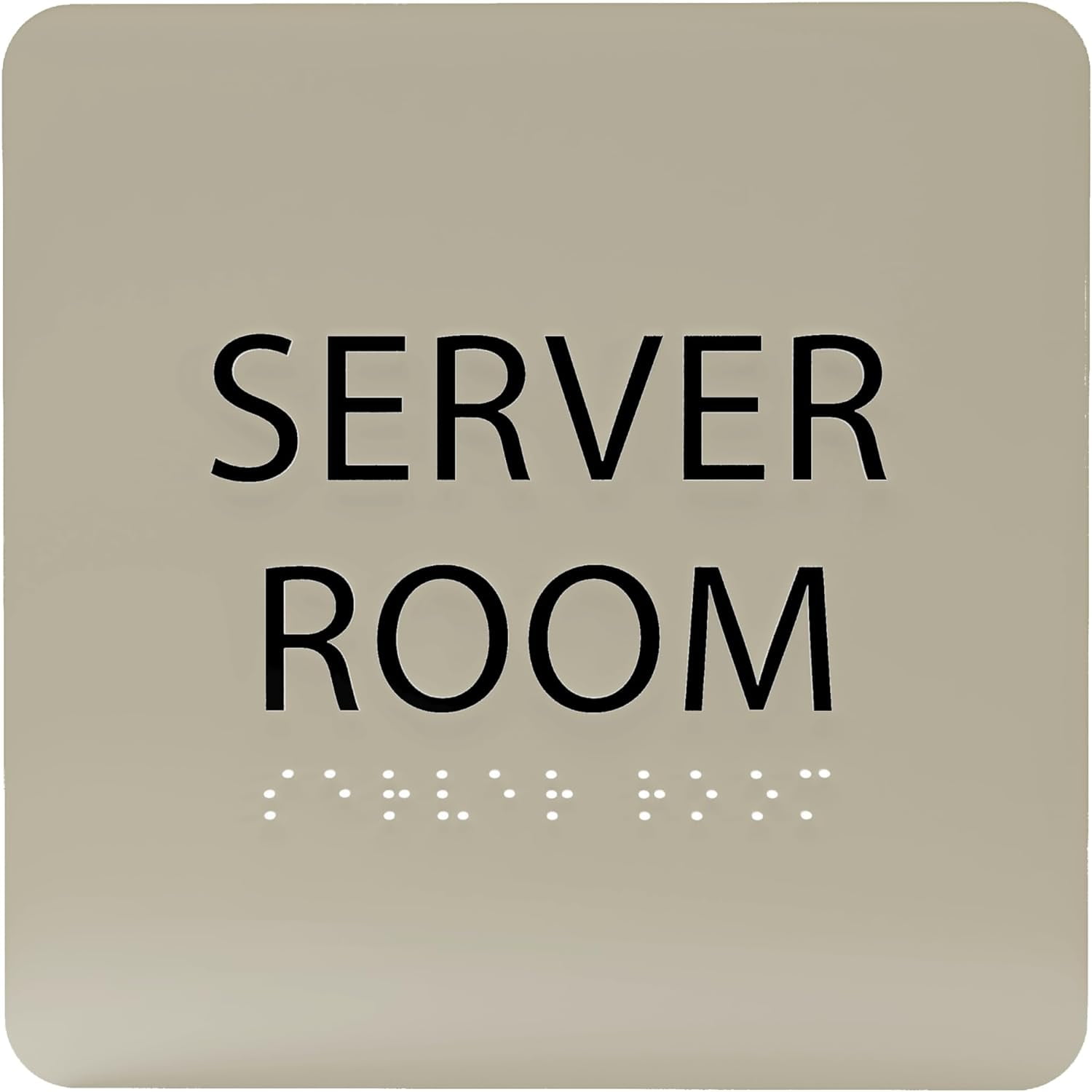 ADA CENTRAL SIGNS - 6" X6" Server Room Sign- ADA Compliant Tactile ...