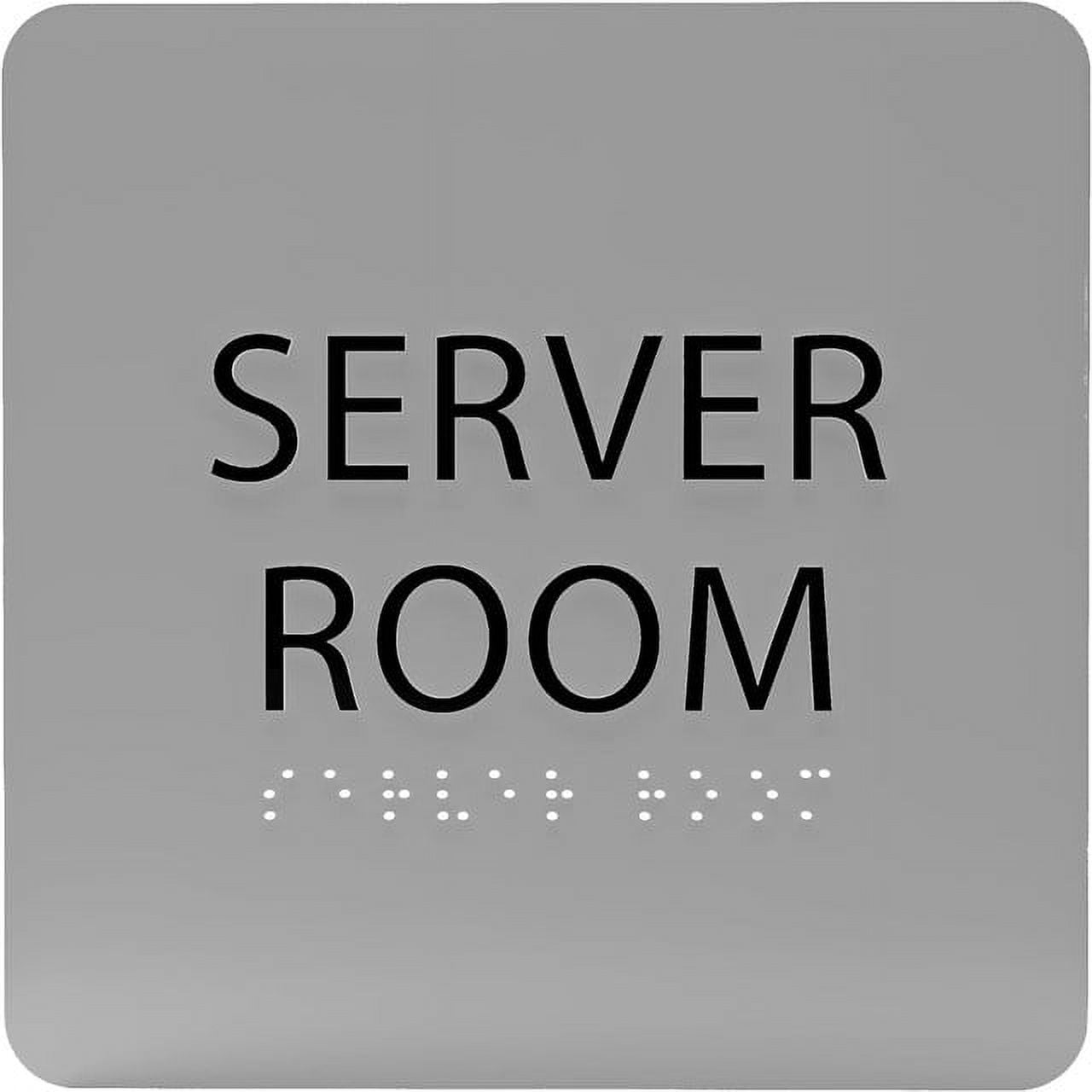 ADA CENTRAL SIGNS - 6" X6" Server Room Sign- ADA Compliant Tactile ...
