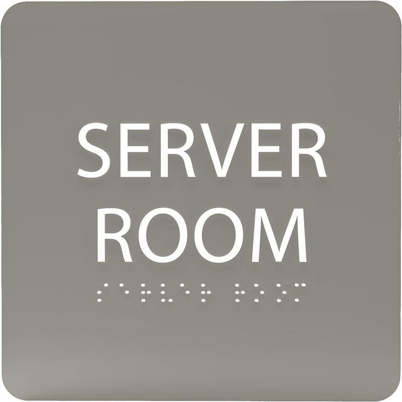 ADA CENTRAL SIGNS - 6" X6" Server Room Sign- ADA Compliant Tactile ...