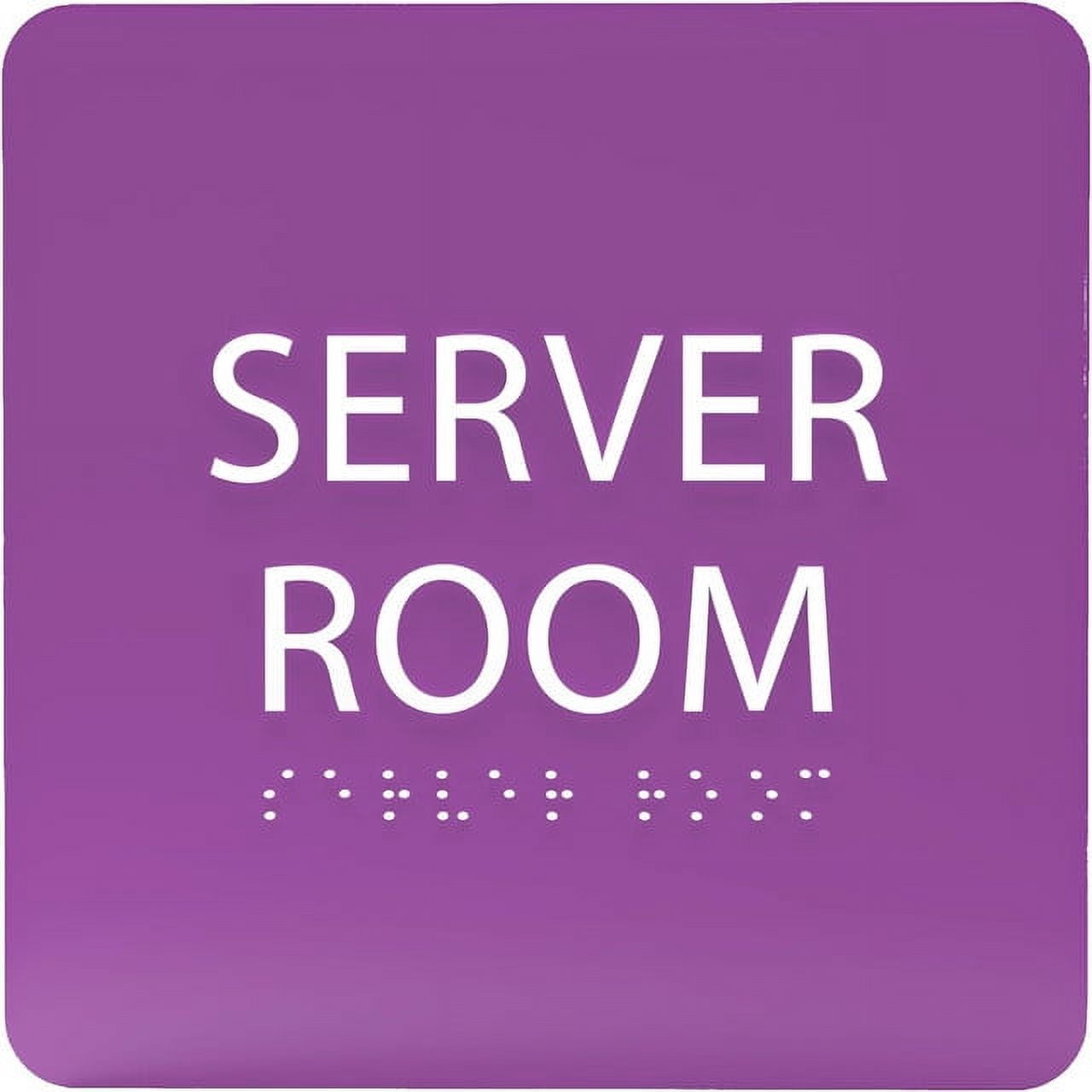 ADA CENTRAL SIGNS - 6" X6" Server Room Sign- ADA Compliant Tactile ...