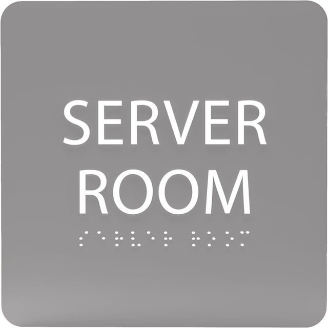 ADA CENTRAL SIGNS - 6" X6" Server Room Sign- ADA Compliant Tactile ...