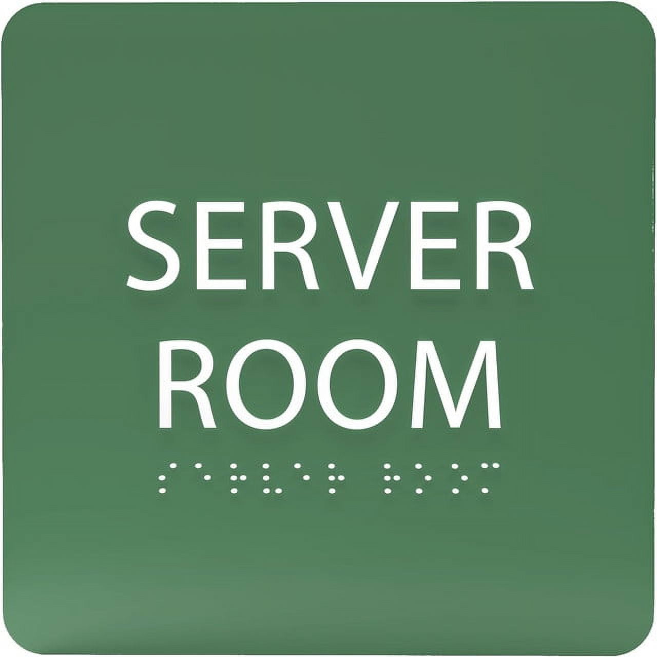 ADA CENTRAL SIGNS - 6" X6" Server Room Sign- ADA Compliant Tactile ...
