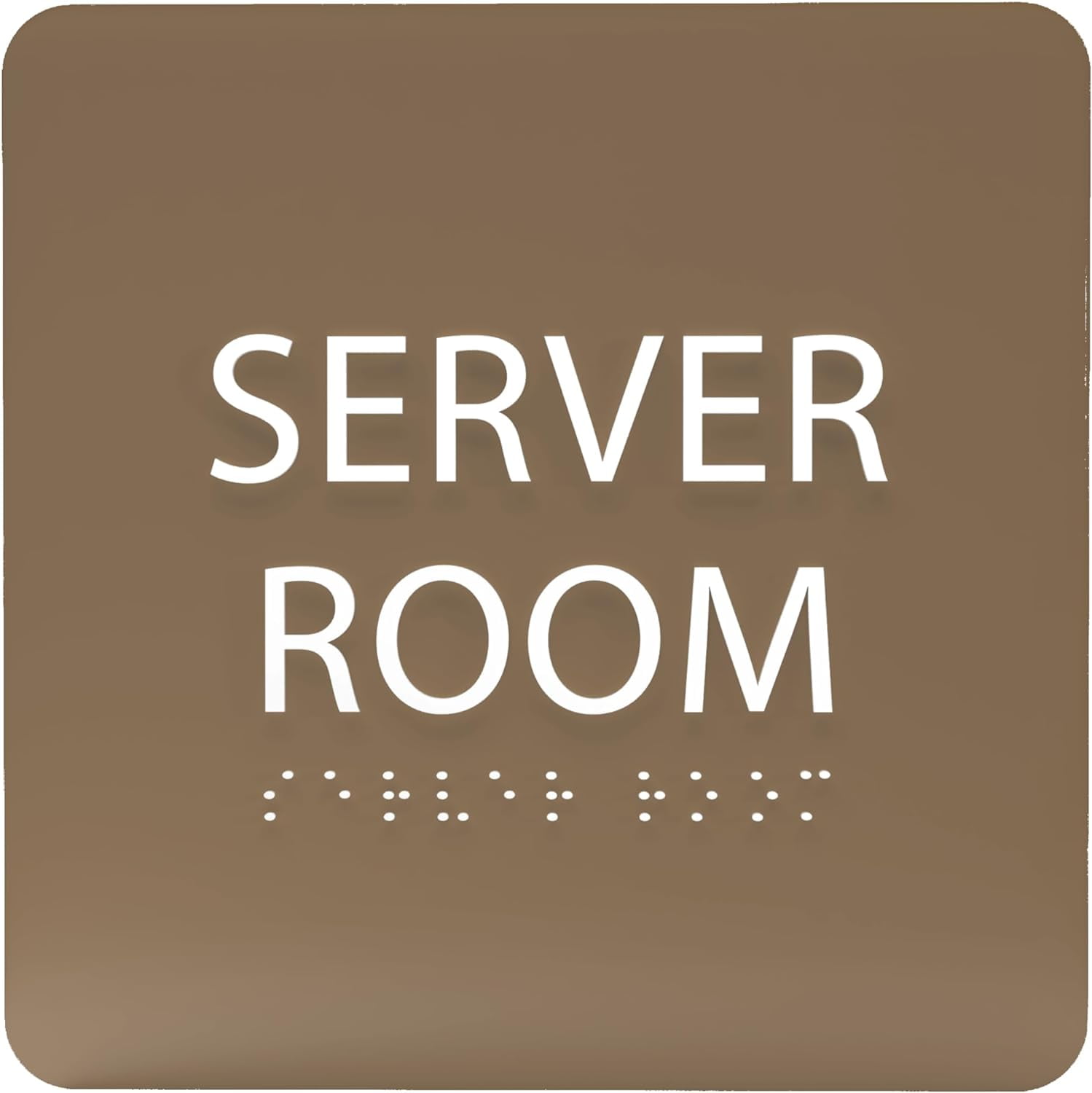 ADA CENTRAL SIGNS - 6" X6" Server Room Sign- ADA Compliant Tactile ...
