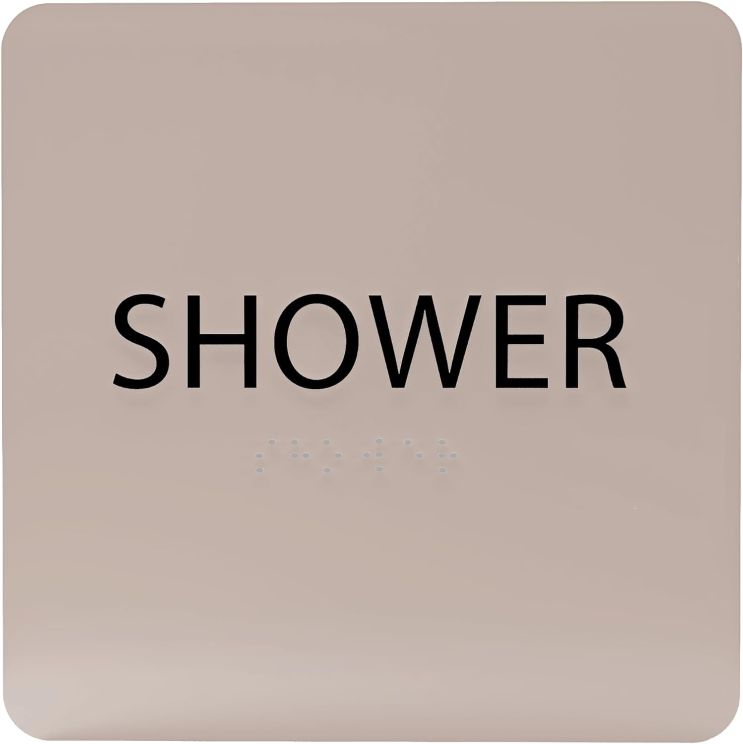 ADA CENTRAL SIGNS - 6" X6" Shower Sign - ADA Compliant Tactile Graphics ...