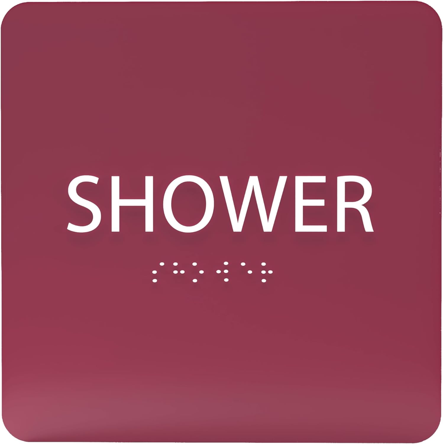 ADA CENTRAL SIGNS - 6" X6" Shower Sign - ADA Compliant Tactile Graphics ...