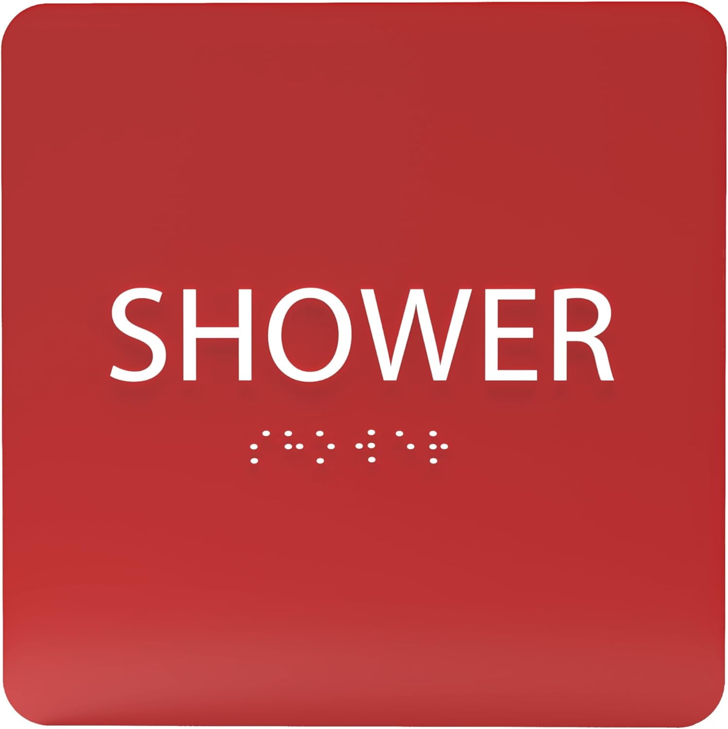 ADA CENTRAL SIGNS - 6" X6" Shower Sign - ADA Compliant Tactile Graphics ...