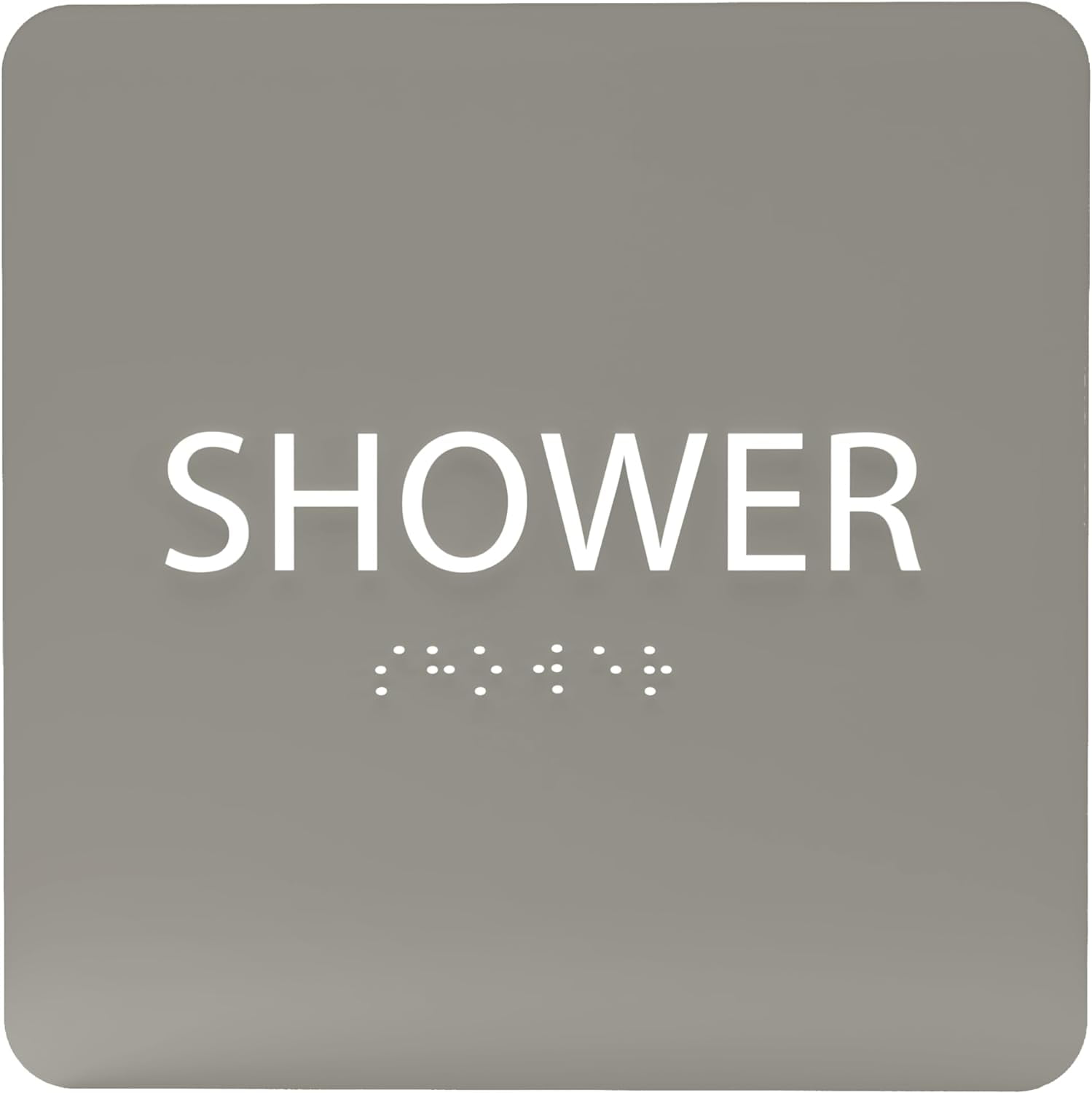 ADA CENTRAL SIGNS - 6" X6" Shower Sign - ADA Compliant Tactile Graphics ...