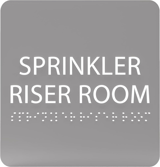 ADA CENTRAL SIGNS - 6" X6" Sprinkler Riser Room Sign - ADA Compliant ...