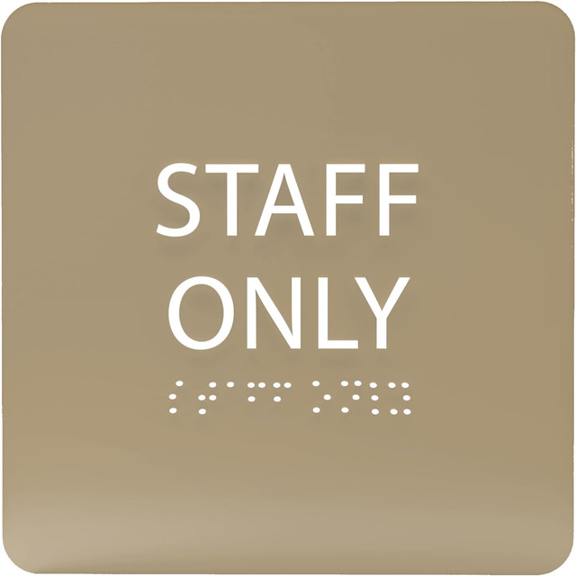 ADA CENTRAL SIGNS - 6" X6" Staff Only Sign - ADA Compliant Tactile ...