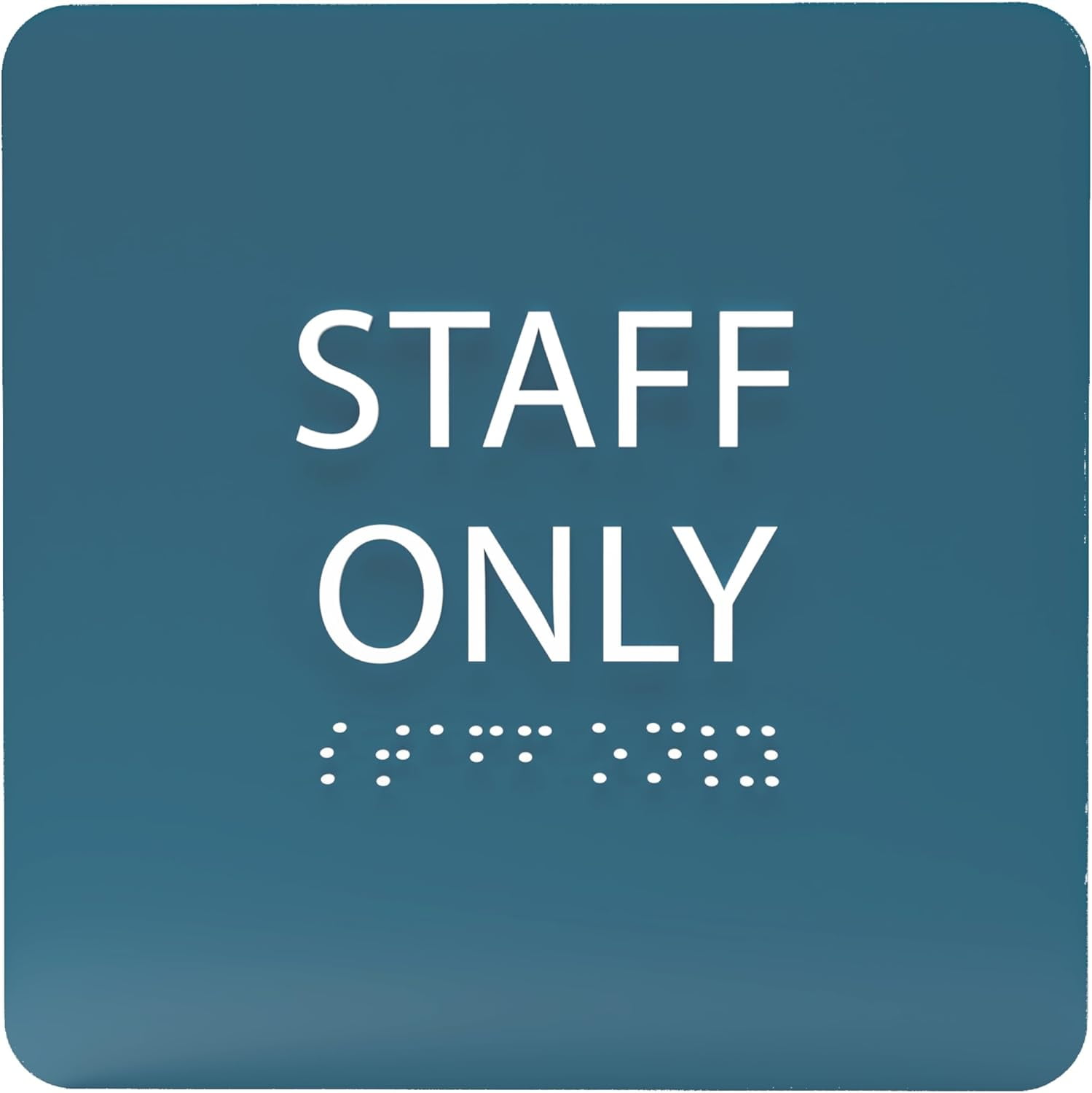 ADA CENTRAL SIGNS - 6" X6" Staff Only Sign - ADA Compliant Tactile ...