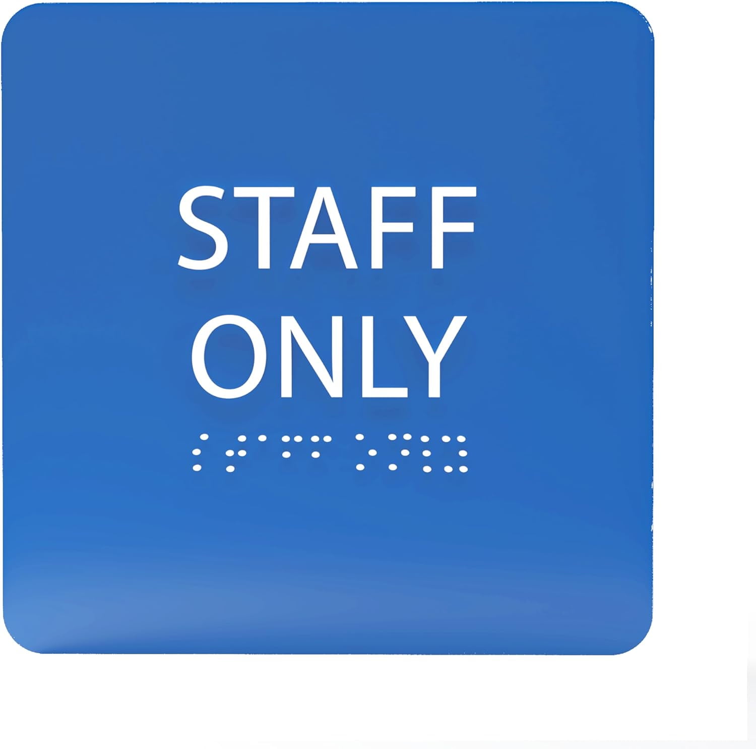 ADA CENTRAL SIGNS - 6" X6" Staff Only Sign - ADA Compliant Tactile ...