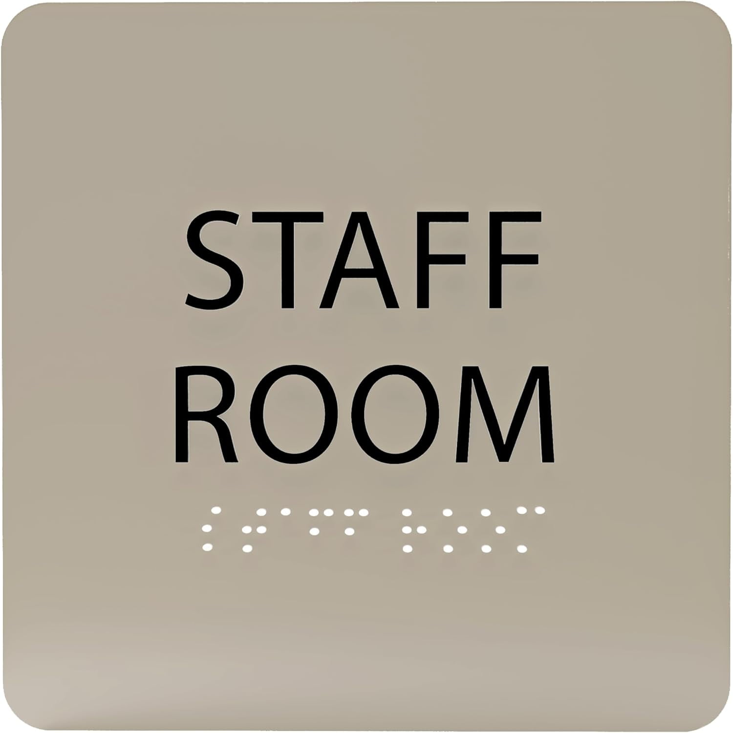 ADA CENTRAL SIGNS - 6" X6" Staff Room Sign - ADA Compliant Tactile ...