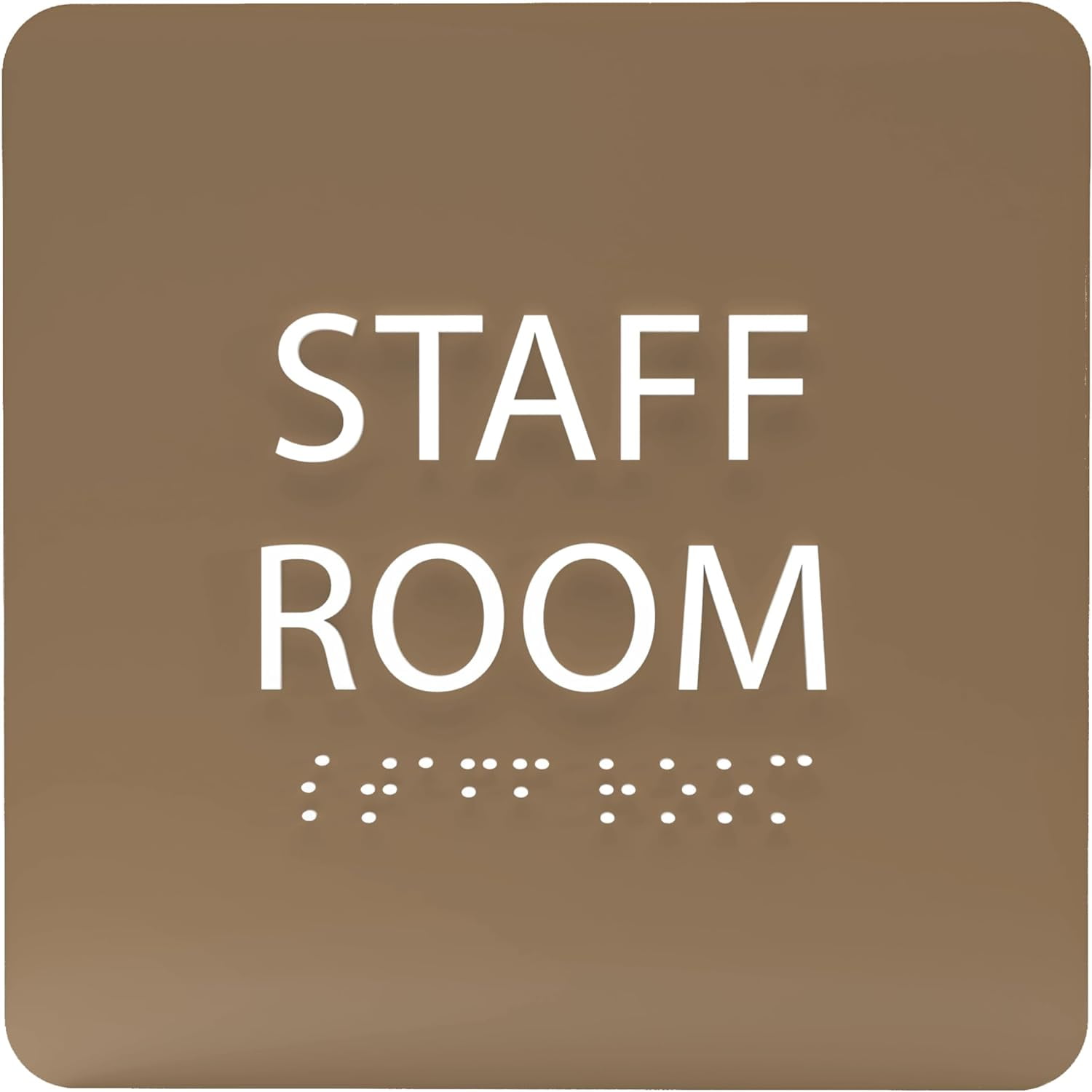 ADA CENTRAL SIGNS - 6" X6" Staff Room Sign - ADA Compliant Tactile ...