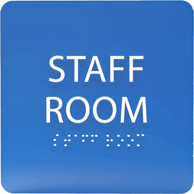 ADA CENTRAL SIGNS - 6" X6" Staff Room Sign - ADA Compliant Tactile ...