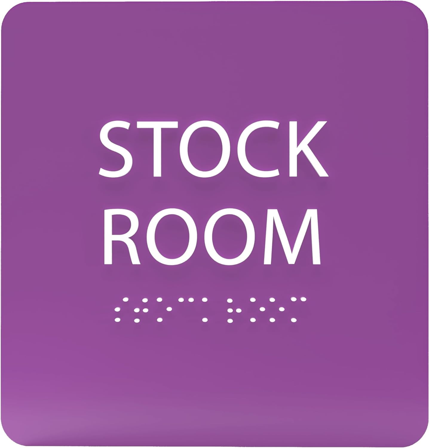 ADA CENTRAL SIGNS - 6" X6" Stock Room Sign - ADA Compliant Tactile ...