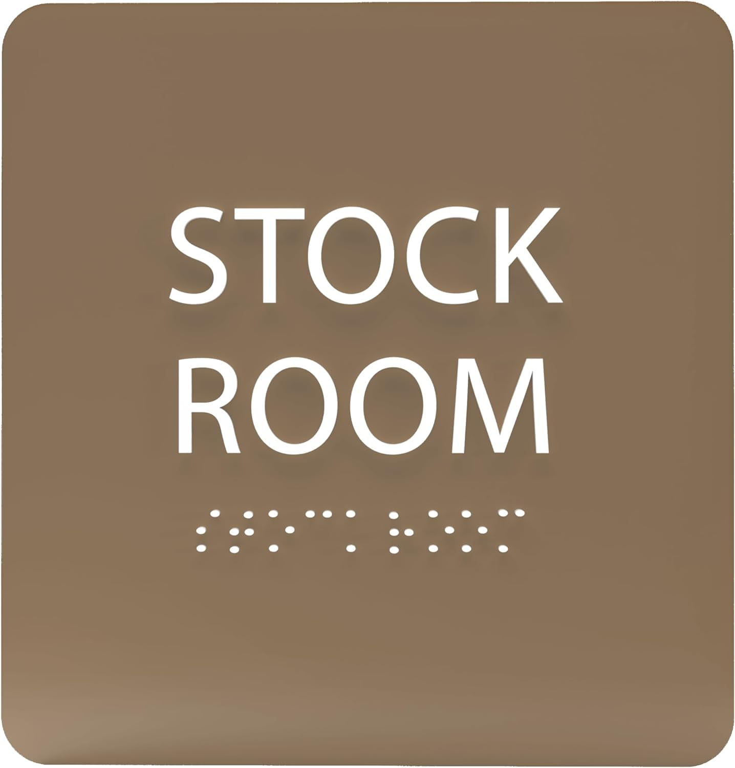 ADA CENTRAL SIGNS - 6" X6" Stock Room Sign - ADA Compliant Tactile ...