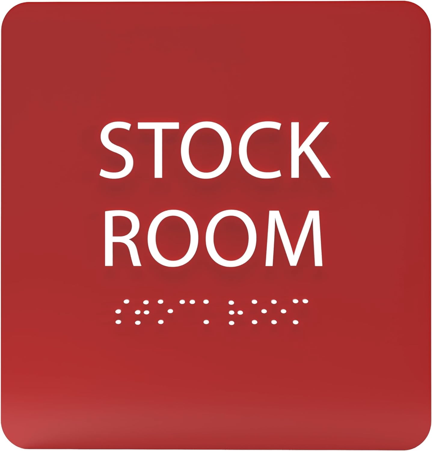 ADA CENTRAL SIGNS - 6" X6" Stock Room Sign - ADA Compliant Tactile ...