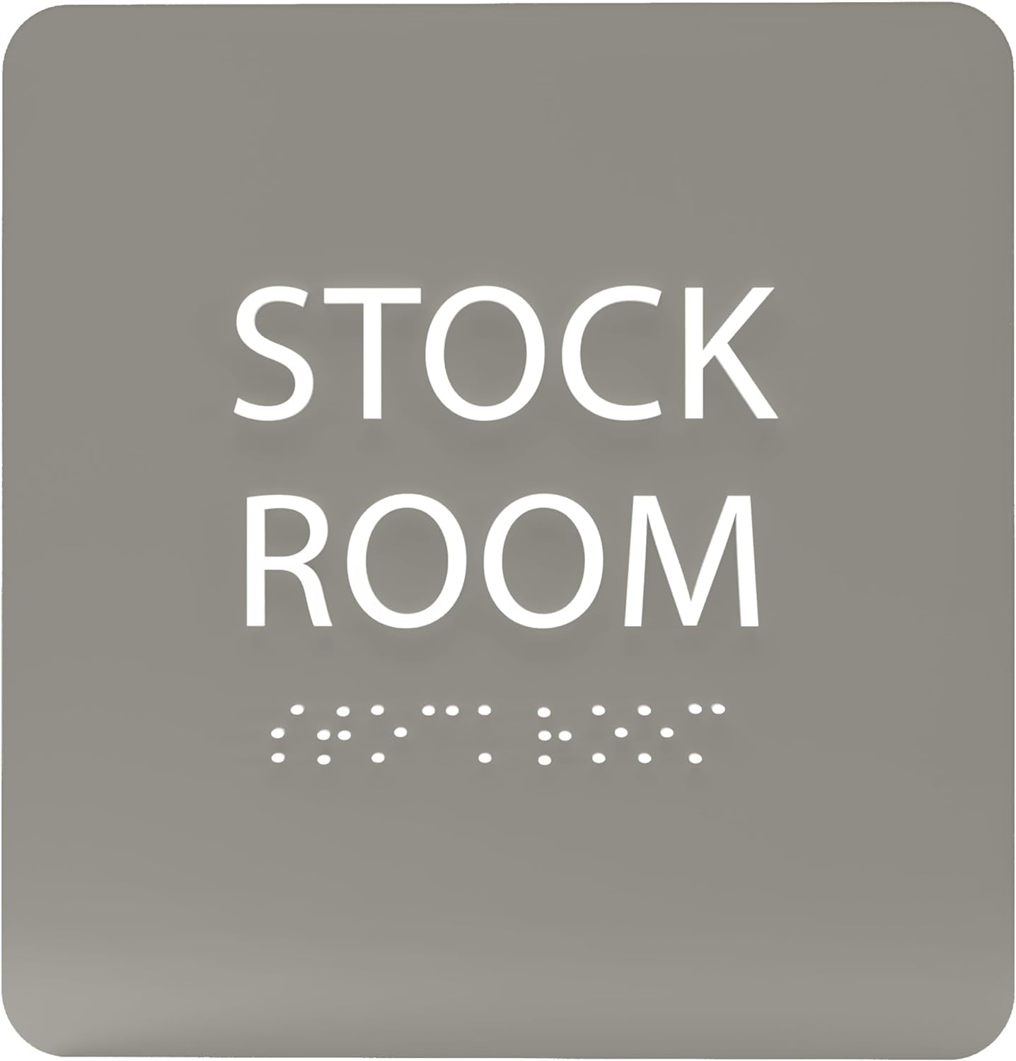 ADA CENTRAL SIGNS - 6" X6" Stock Room Sign - ADA Compliant Tactile ...