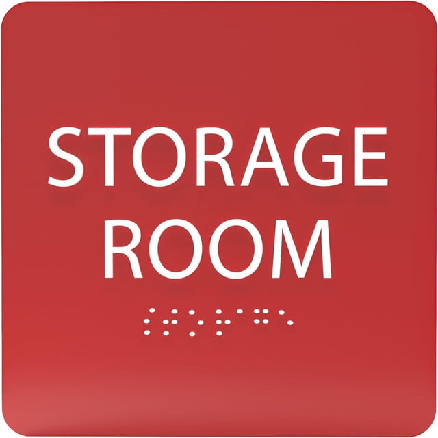 ADA CENTRAL SIGNS - 6" X6" Storage Room Sign- ADA Compliant Tactile ...