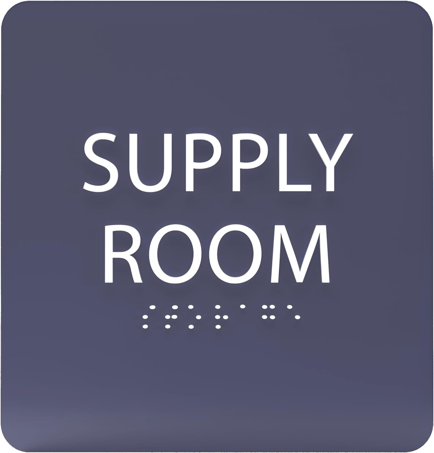 ADA CENTRAL SIGNS - 6" X6" Supply Room Sign - ADA Compliant Tactile ...