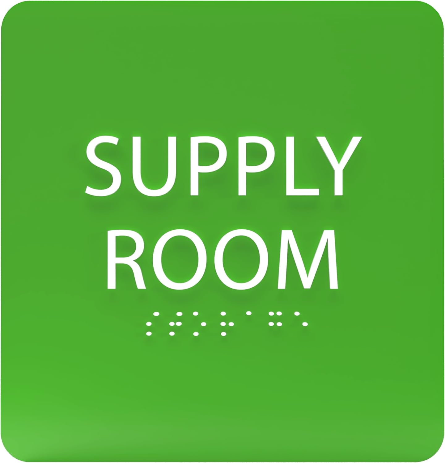 ADA CENTRAL SIGNS - 6" X6" Supply Room Sign - ADA Compliant Tactile ...