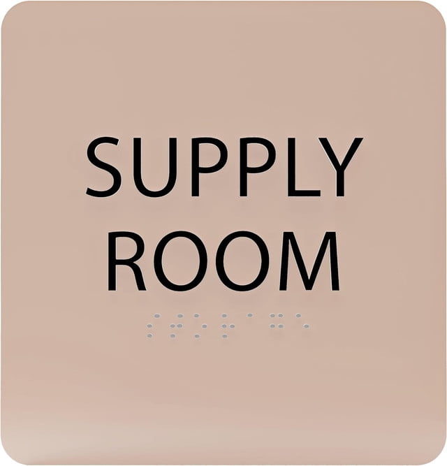 ADA CENTRAL SIGNS - 6" X6" Supply Room Sign - ADA Compliant Tactile ...