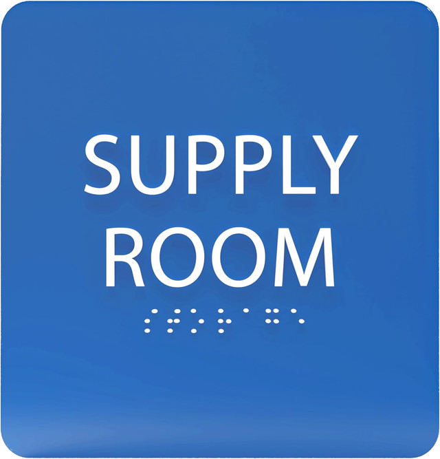 ADA CENTRAL SIGNS - 6" X6" Supply Room Sign - ADA Compliant Tactile ...