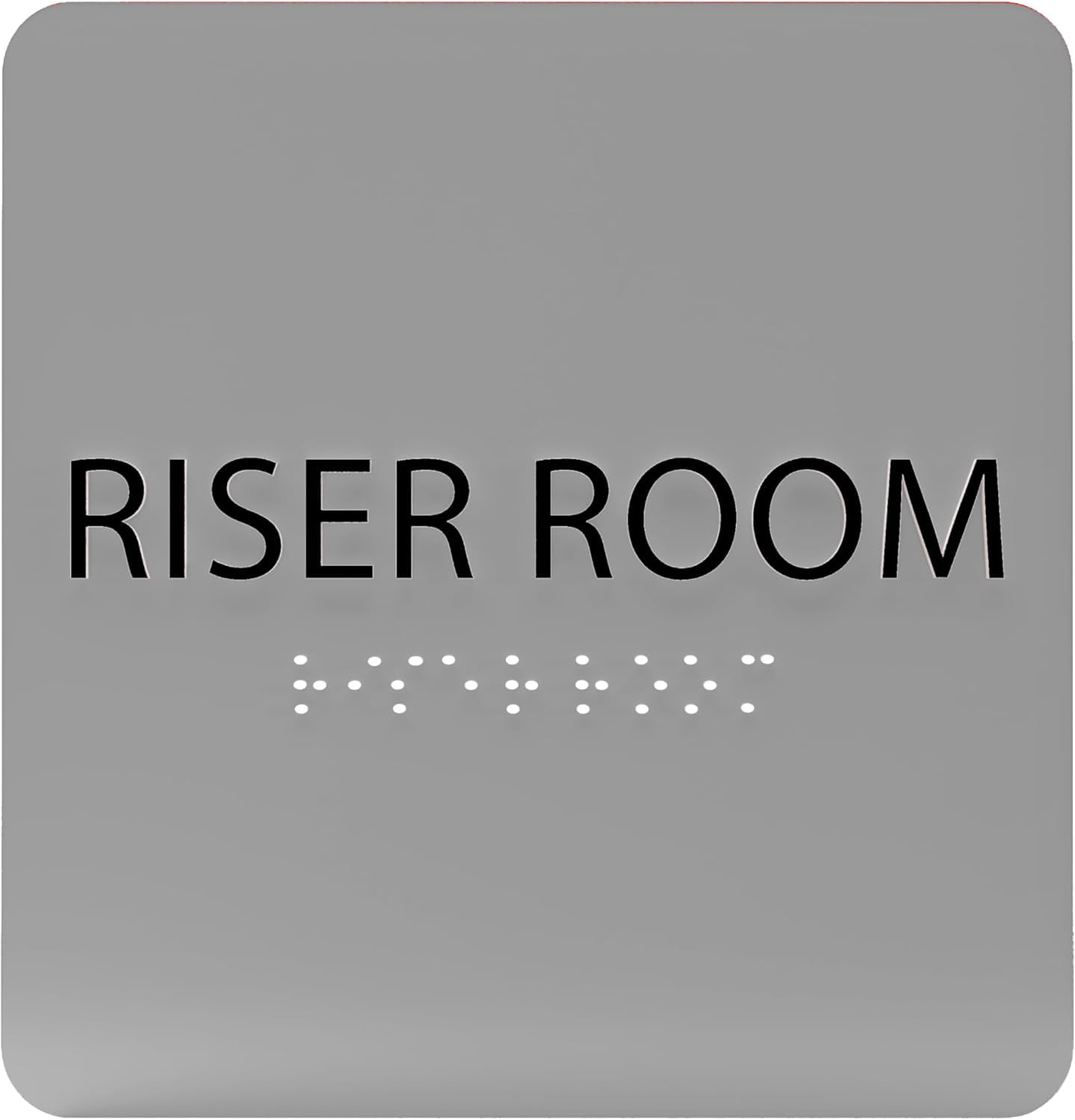 ADA CENTRAL SIGNS - 6" X6" Riser Room Sign - ADA Compliant Tactile ...