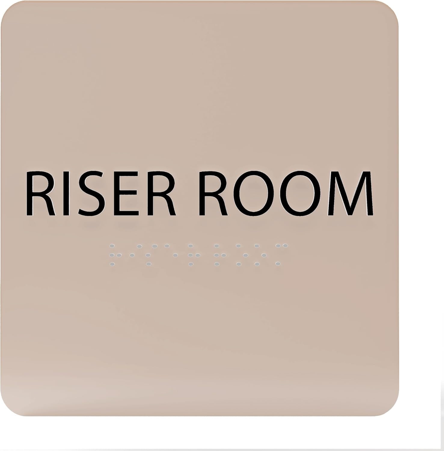 ADA CENTRAL SIGNS - 6" X6" Riser Room Sign - ADA Compliant Tactile ...
