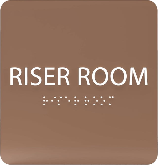 ADA CENTRAL SIGNS - 6" X6" Riser Room Sign - ADA Compliant Tactile ...