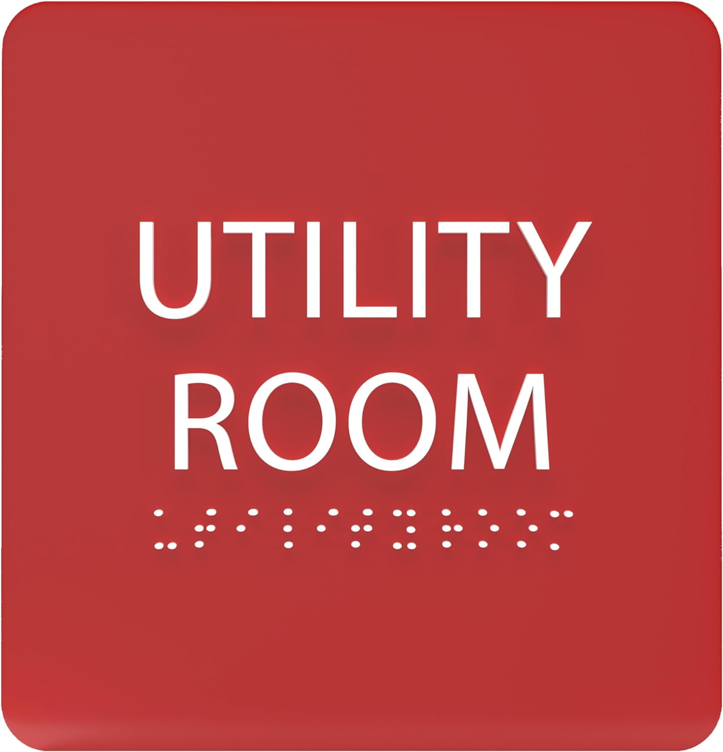 ADA CENTRAL SIGNS - 6" X6" Utility Room Sign - ADA Compliant Tactile ...