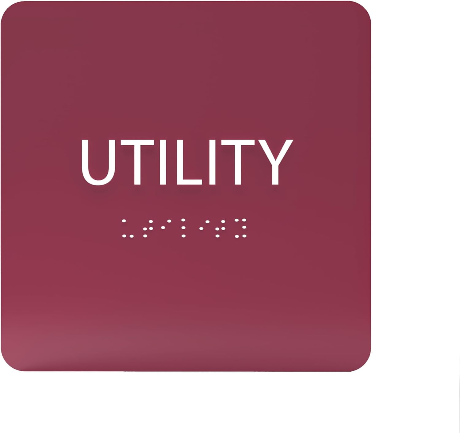 ADA CENTRAL SIGNS - 6" X6" Utility Sign - ADA Compliant Tactile ...