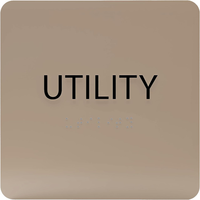 ADA CENTRAL SIGNS - 6" X6" Utility Sign - ADA Compliant Tactile ...