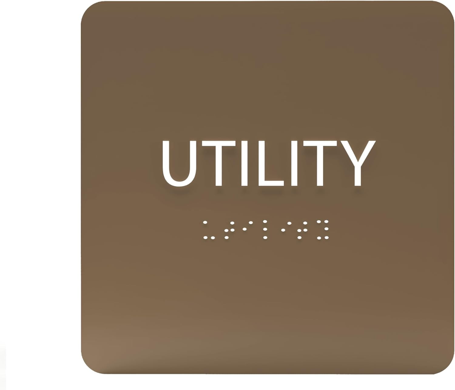 ADA CENTRAL SIGNS - 6" X6" Utility Sign - ADA Compliant Tactile ...