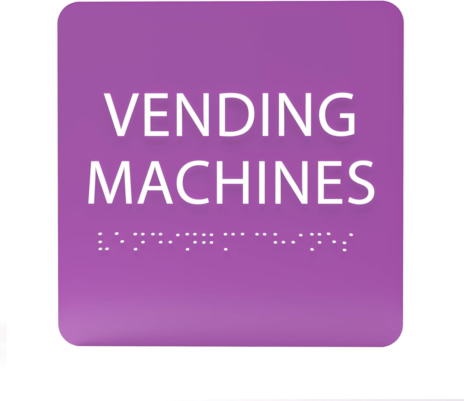 ADA CENTRAL SIGNS - 6" X6" Vending Machines Sign - ADA Compliant ...