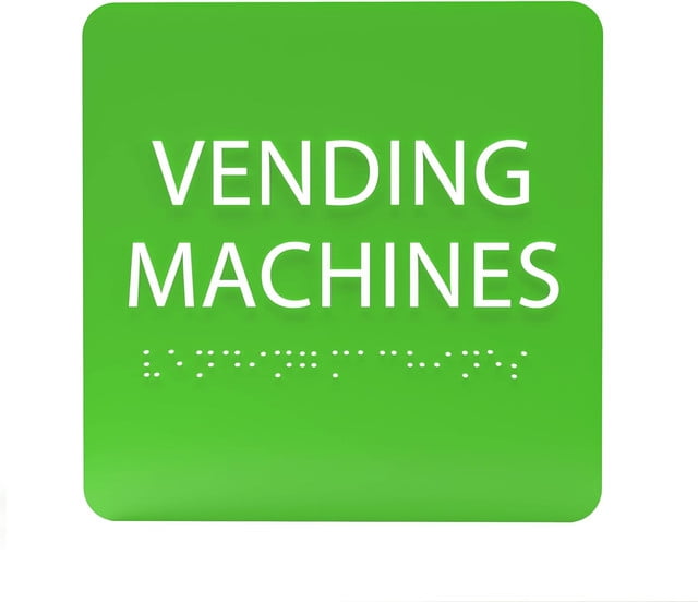 ADA CENTRAL SIGNS - 6" X6" Vending Machines Sign - ADA Compliant ...