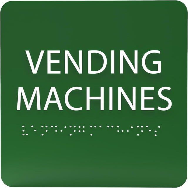 ADA CENTRAL SIGNS - 6" X6" Vending Machines Sign - ADA Compliant ...