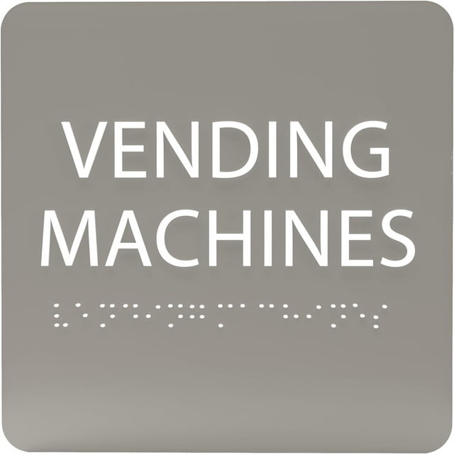 ADA CENTRAL SIGNS - 6" X6" Vending Machines Sign - ADA Compliant ...