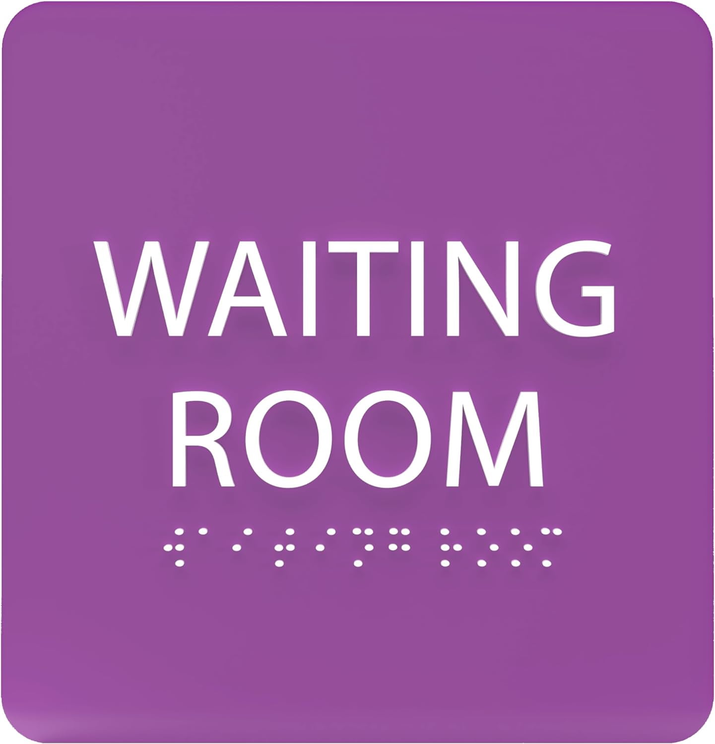 ADA CENTRAL SIGNS - 6" X6" Waiting Room Sign - ADA Compliant Tactile ...