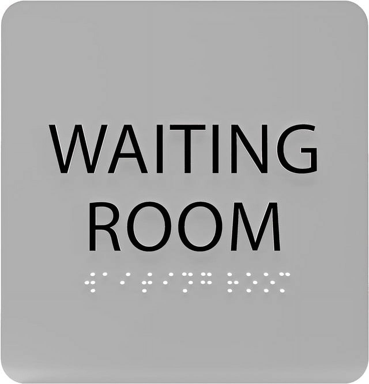 ADA CENTRAL SIGNS - 6" X6" Waiting Room Sign - ADA Compliant Tactile ...