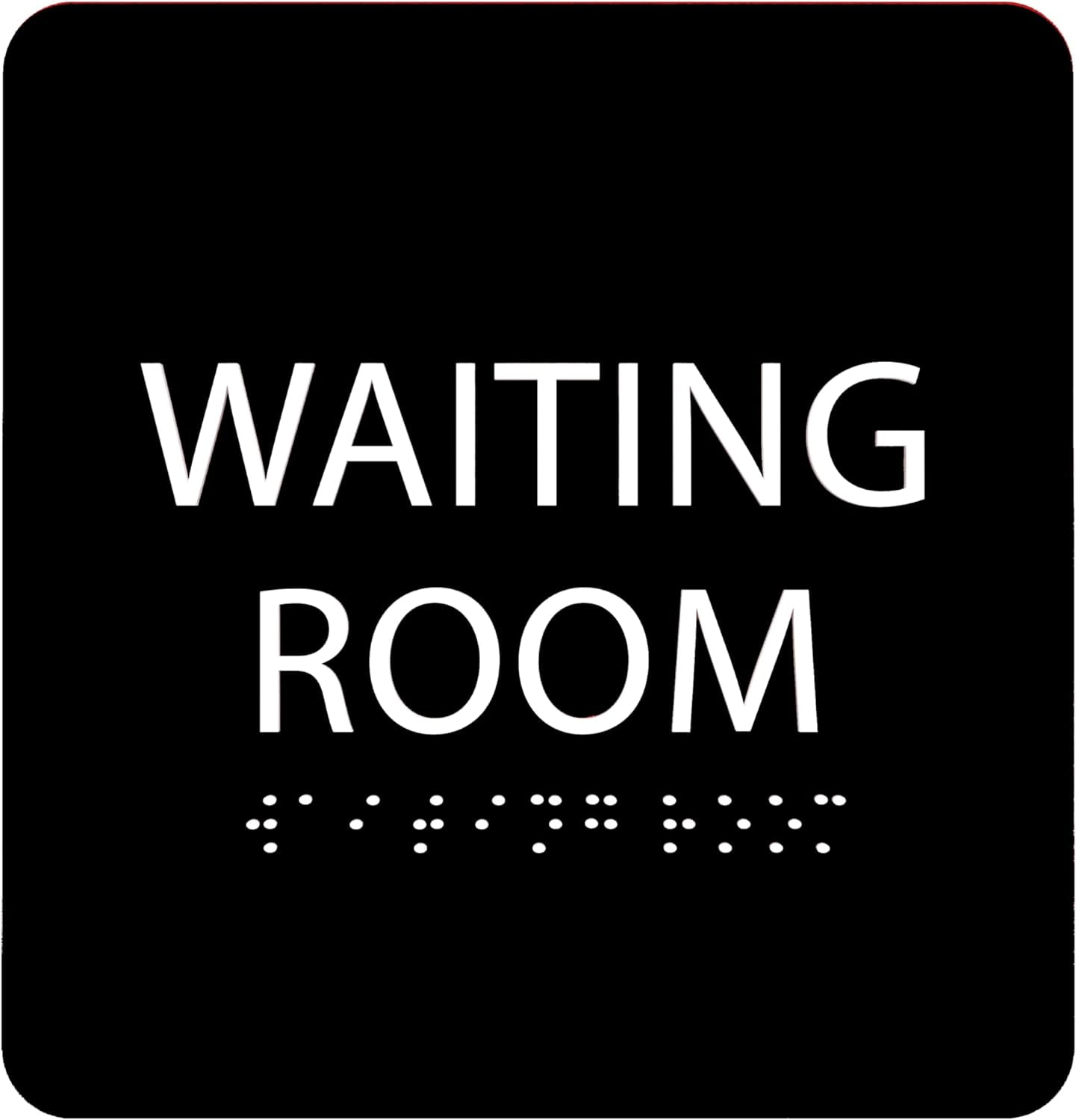 ADA CENTRAL SIGNS - 6" X6" Waiting Room Sign - ADA Compliant Tactile ...