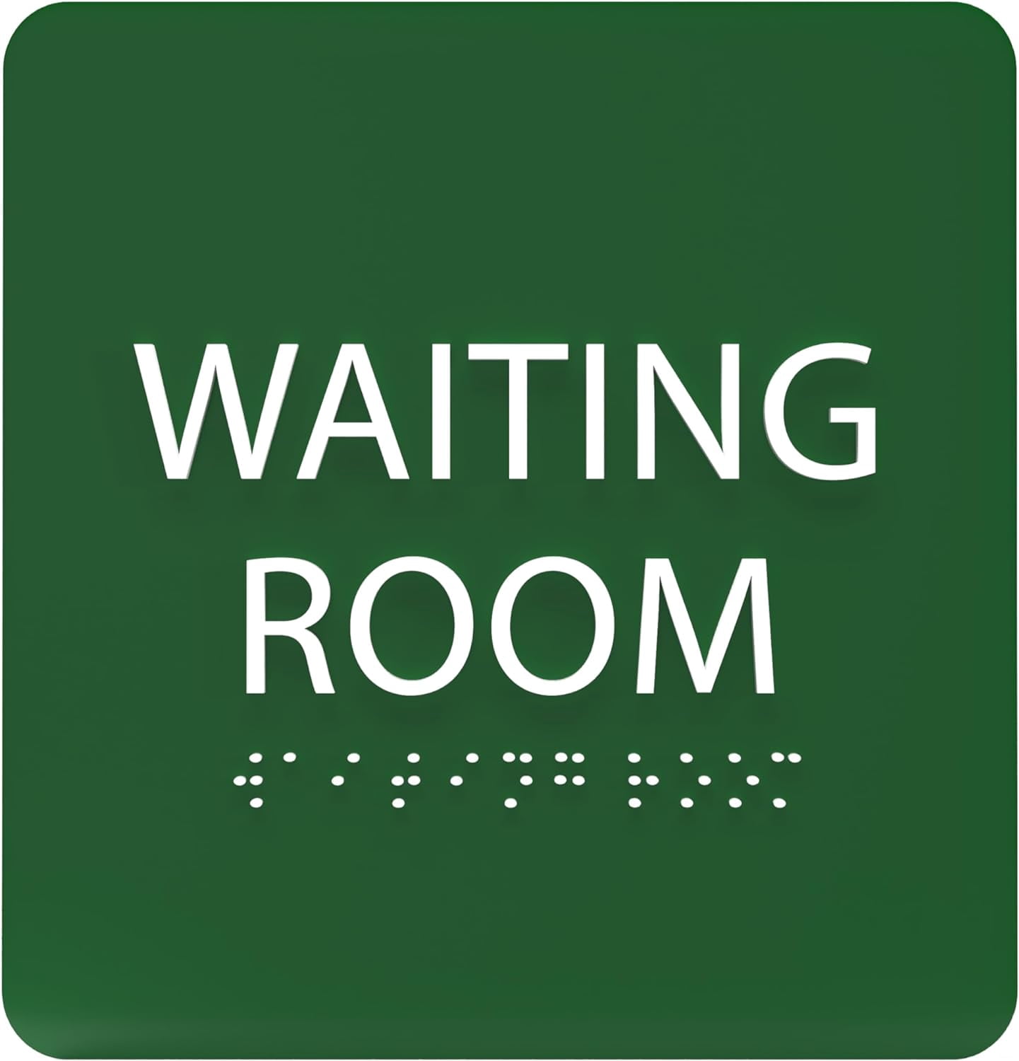 ADA CENTRAL SIGNS - 6" X6" Waiting Room Sign - ADA Compliant Tactile ...