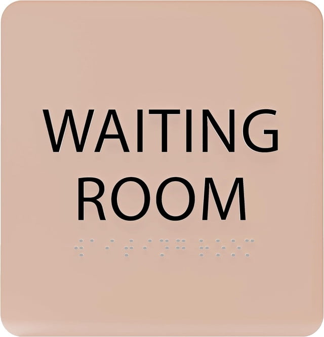 ADA CENTRAL SIGNS - 6" X6" Waiting Room Sign - ADA Compliant Tactile ...