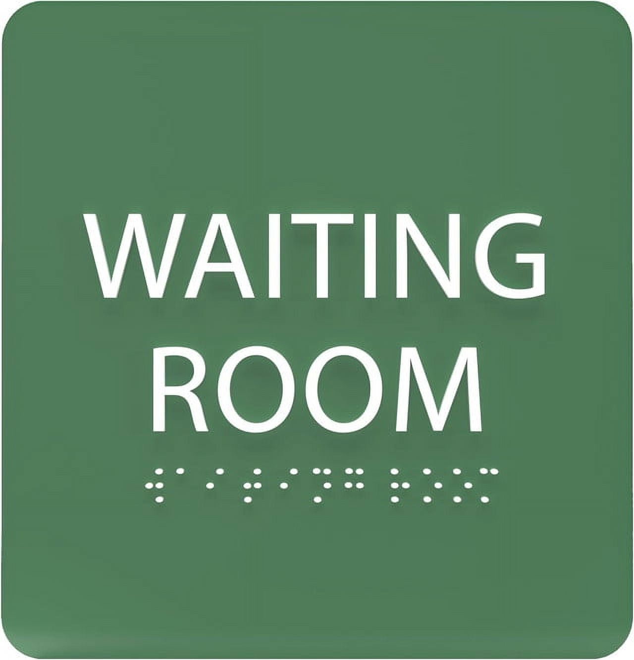 ADA CENTRAL SIGNS - 6" X6" Waiting Room Sign - ADA Compliant Tactile ...