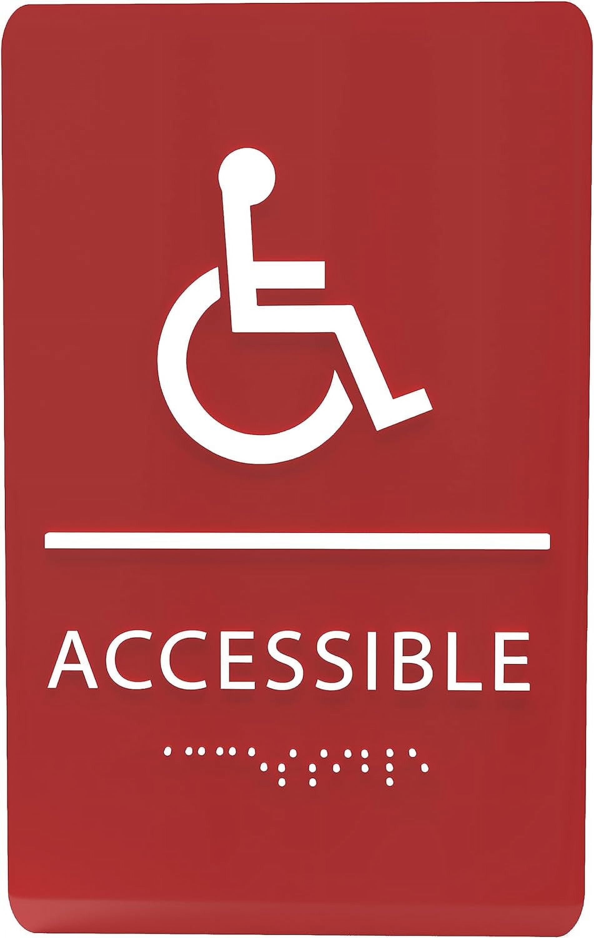 ADA CENTRAL SIGNS -6"X9" Accessible Sign – ADA Compliant Tactile ...