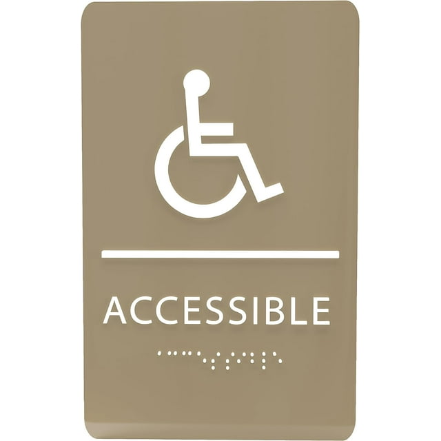 ADA CENTRAL SIGNS -6"X9" Accessible Sign – ADA Compliant Tactile ...