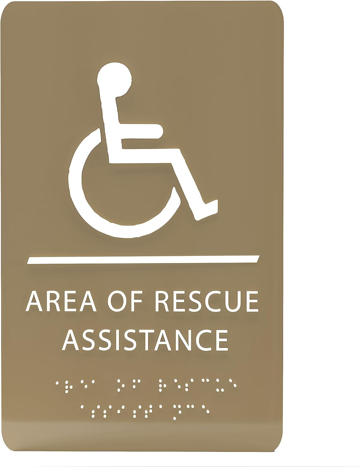 ADA CENTRAL SIGNS - 6" X9" Area of Rescue Assistance Sign - ADA ...