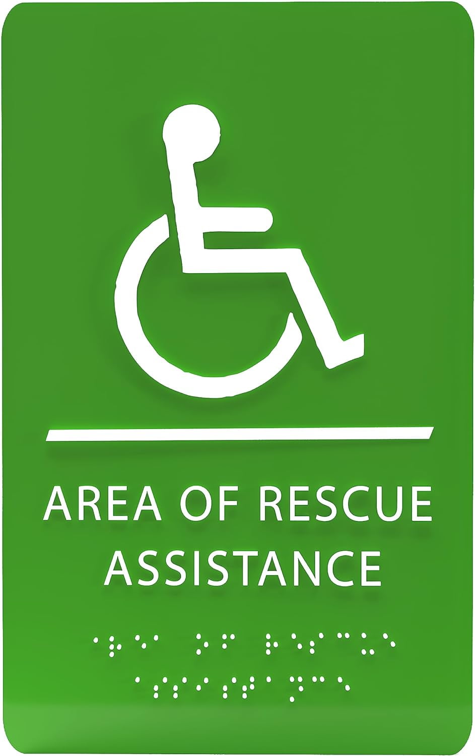 ADA CENTRAL SIGNS - 6" X9" Area of Rescue Assistance Sign - ADA ...